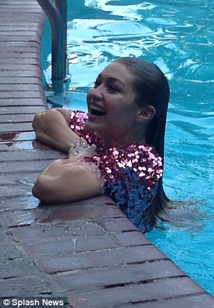 Celebrity Wetlook Archive: Gigi Hadid Pool Photoshoot