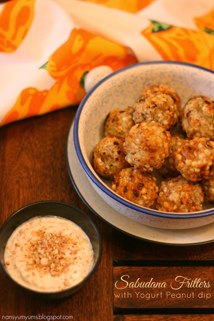 Nan's yum-yums!: Sabudana Fritters and Yogurt Peanut Dip | Sago Vada ...