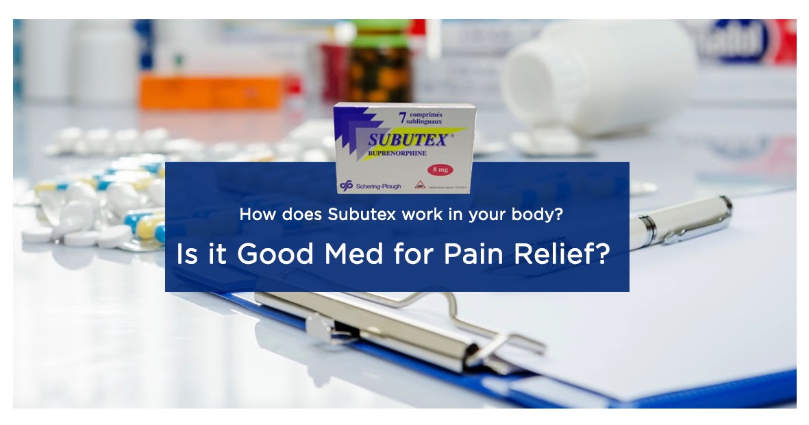 How does Subutex work as the best Body Pain Reliever?