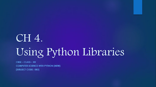 Class XII - Computer Science with Python: June 2020