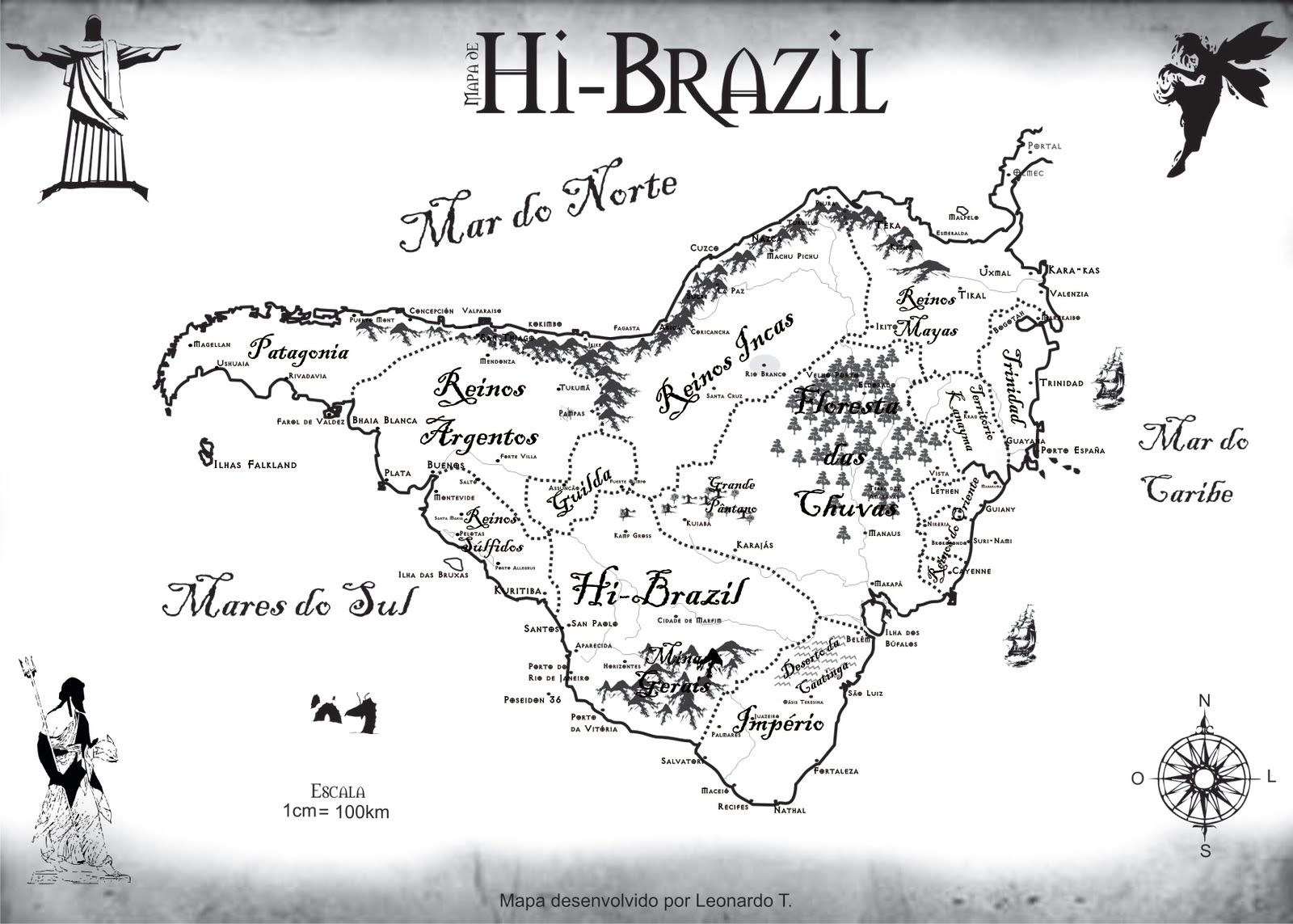 Apoio3D8T: Adaptação: Hi-Brazil para 3D&T - Reinos