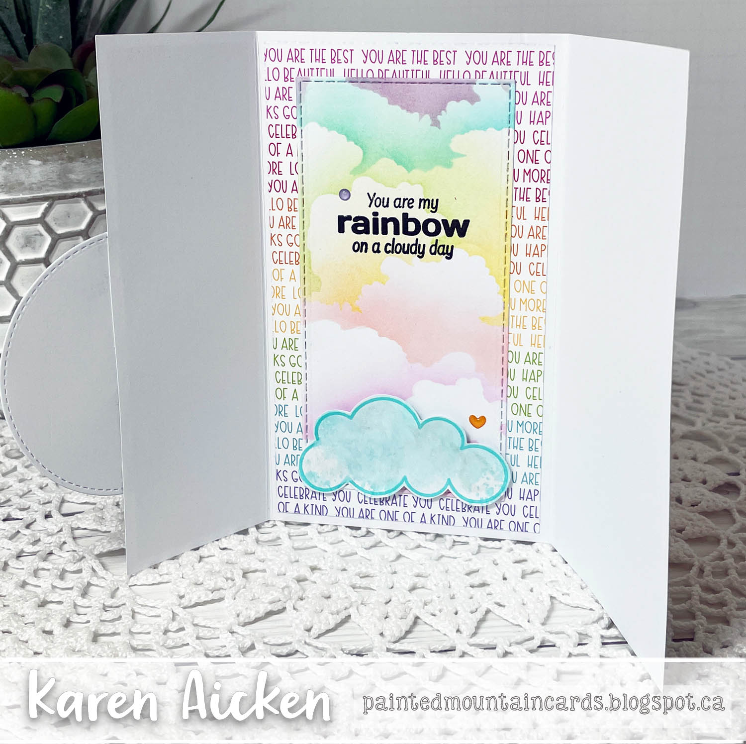 Painted Mountain Cards: Two cards with "Rainbow Is My Favorite Color ...