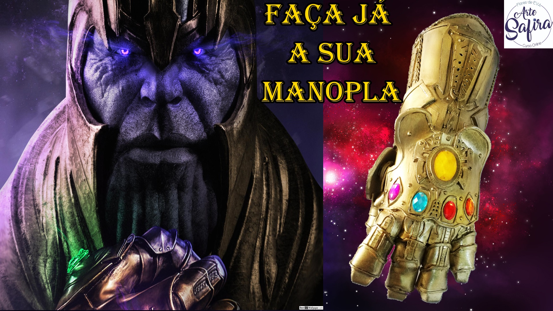 Arte Safira: Manopla do infinito com e.v.a tutorial bem simples