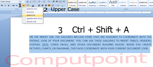CompuTPoint: Change case tool in Ms Word