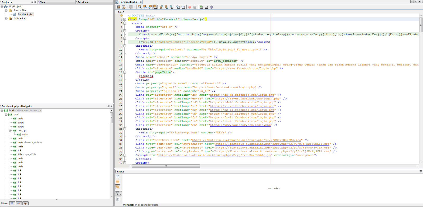 Hotel Information Facebook Login Page Source Code