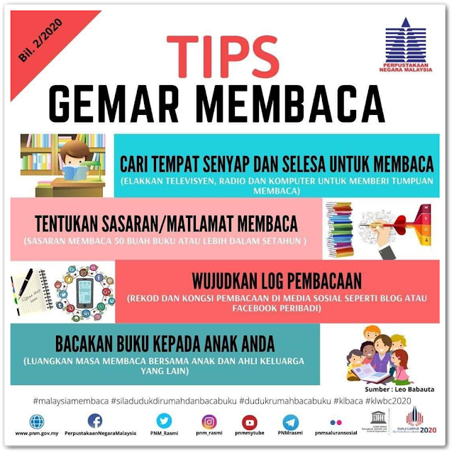 Infografik : Tips Gemar Membaca - BLOG PERPUSTAKAAN JBPM
