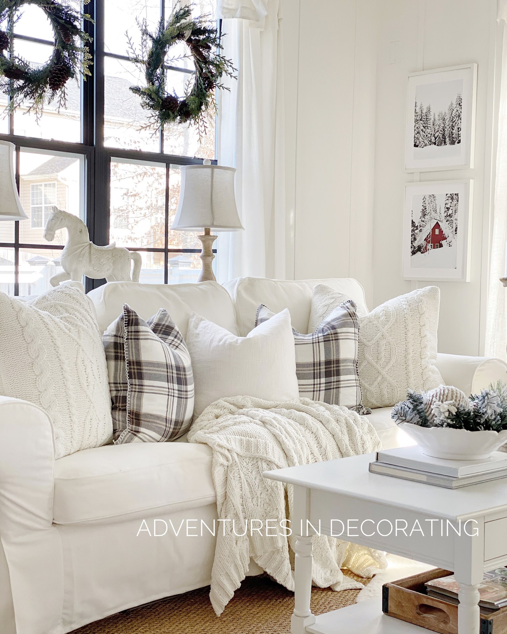 Adventures in Decorating: Winter Decor in the Living Room ...