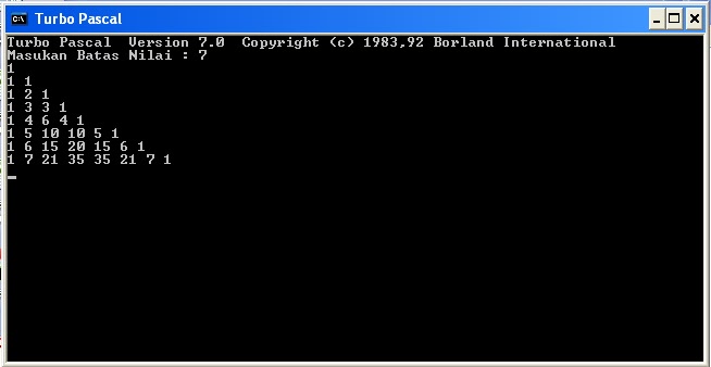 Program Pascal Untuk Membuat Segitiga Angka Dengan Array | Jin Toples ...