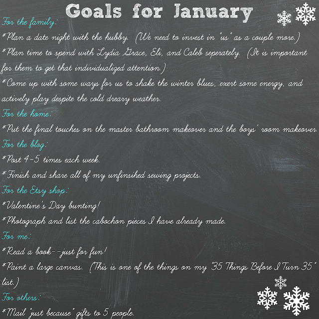 The Life of Jennifer Dawn: January's Goals: Monthly Goal Link Up