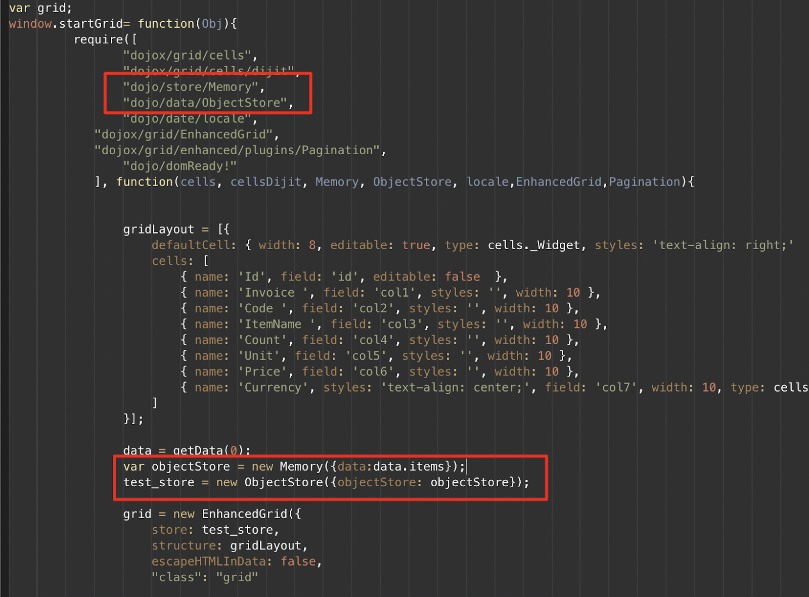 Development Tips And Tricks Dojo Grid Events And Stores