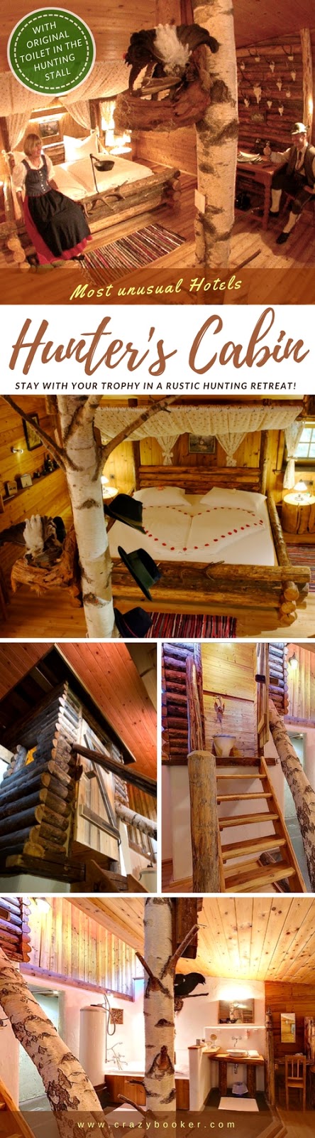 Crazybooker: Stay with your trophy in a rustic Hunter's Cabin
