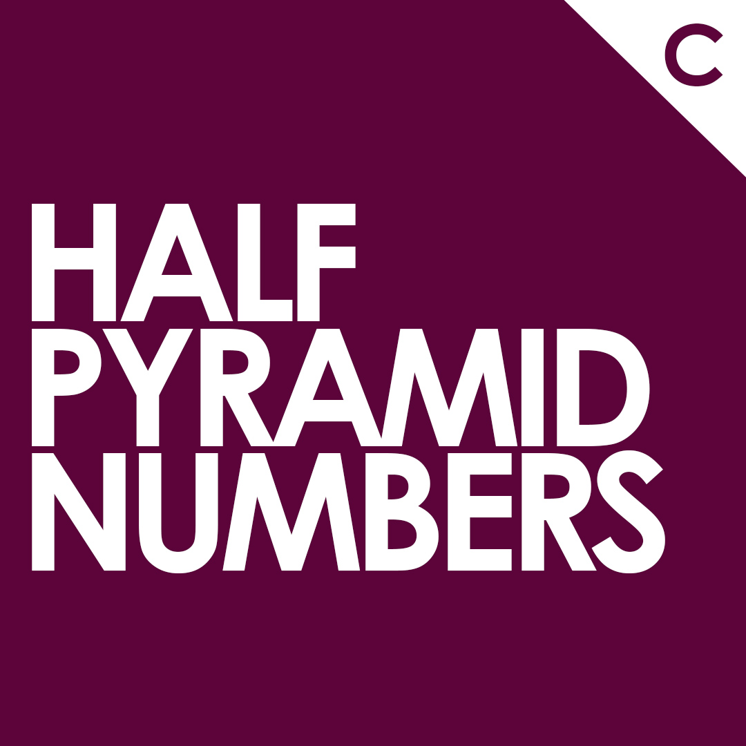 Half Pyramid Using Numbers