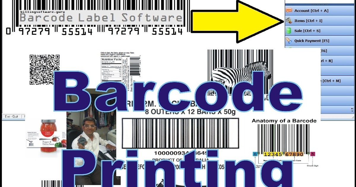 Barcode Label Design List ~ Billing Software Guru