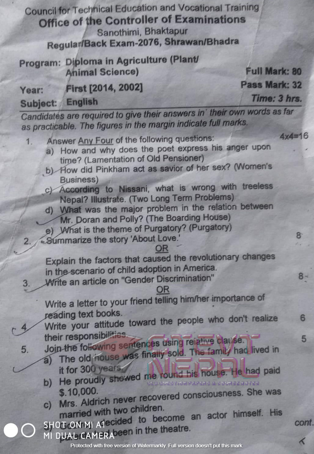 AG English 1st Year Question Papers CTEVT Diploma In Agriculture ag-english-1st-year-question-papers-ctevt-diploma-in-agriculture