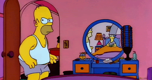 Simpson gif: Homero Simpson enojado