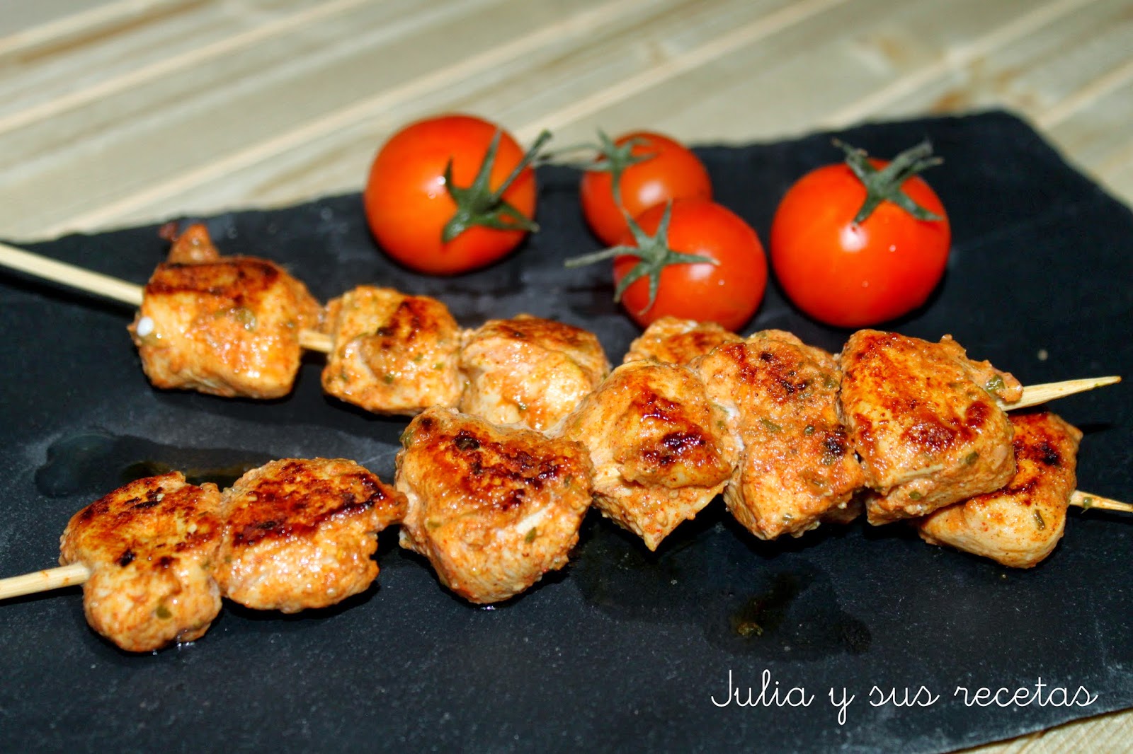 JULIA Y SUS RECETAS: PINCHO DE POLLO AL CURRY