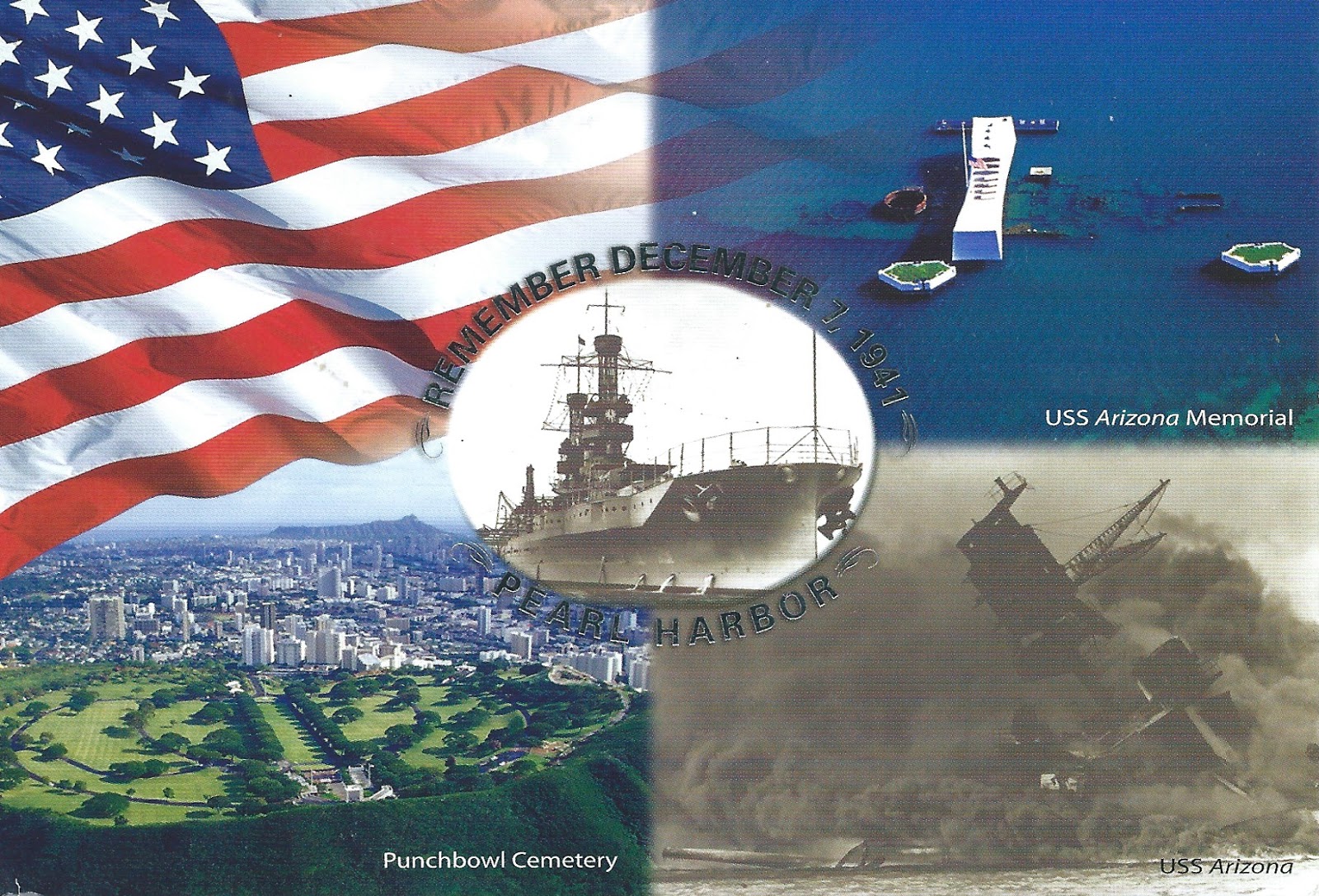 MY POSTCARD-PAGE: USA ~Pearl Harbor - Remember December 7-1941~