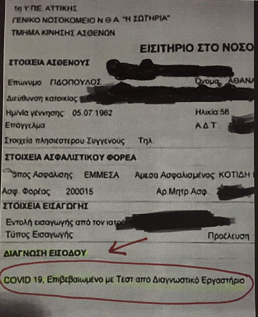 ΕΘΝΕΓΕΡΣΙΣ: ΕΠΩΝΥΜΗ ΚΑΤΑΓΓΕΛΙΑ! «ΨΕΥΔΗΣ ΒΕΒΑΙΩΣΗ για κορονοϊό...»