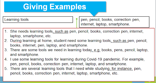 GIVING EXAMPLES ~ Pong Owen's Blog
