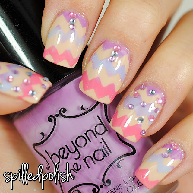 spilledpolish: Spring Themed Chevron Nail Art