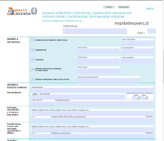 Modello aa5/6 2021 editabile - variazione CF aziende