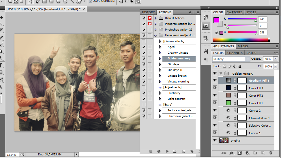 Tutorial Edit Foto Efek Vintage di Photohop