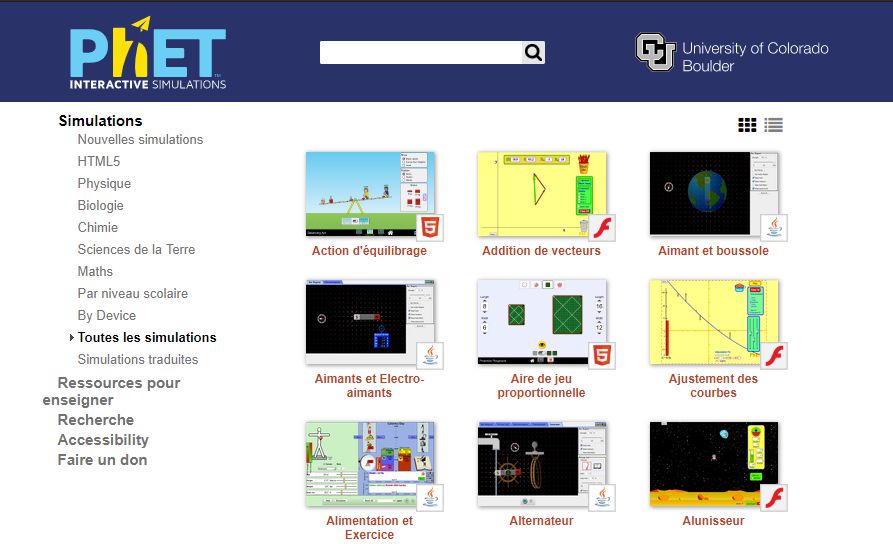 Le bloc notes en vrac d'un prof TIM : Simulateurs de physique, chimie ...