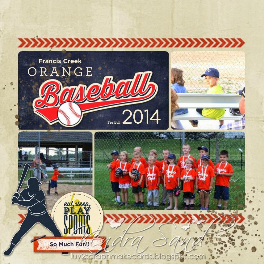 Luv 2 Scrap n' Make Cards: Tee Ball Layout