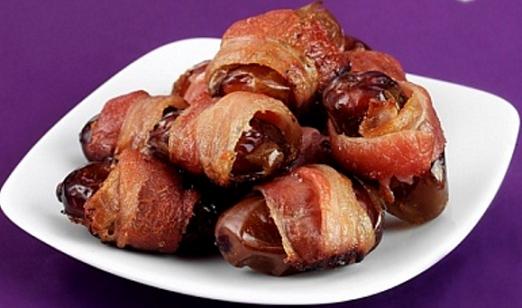 Datiles con bacon | Recetas de Cocina faciles.