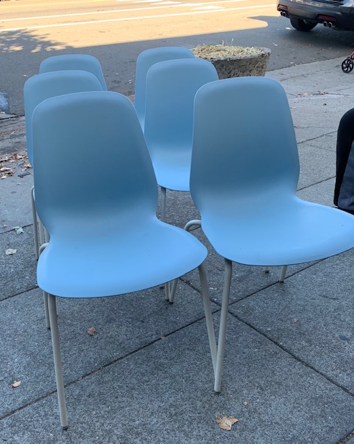 UHURU FURNITURE & COLLECTIBLES: SOLD #101085 Set of 6 Light Blue ...