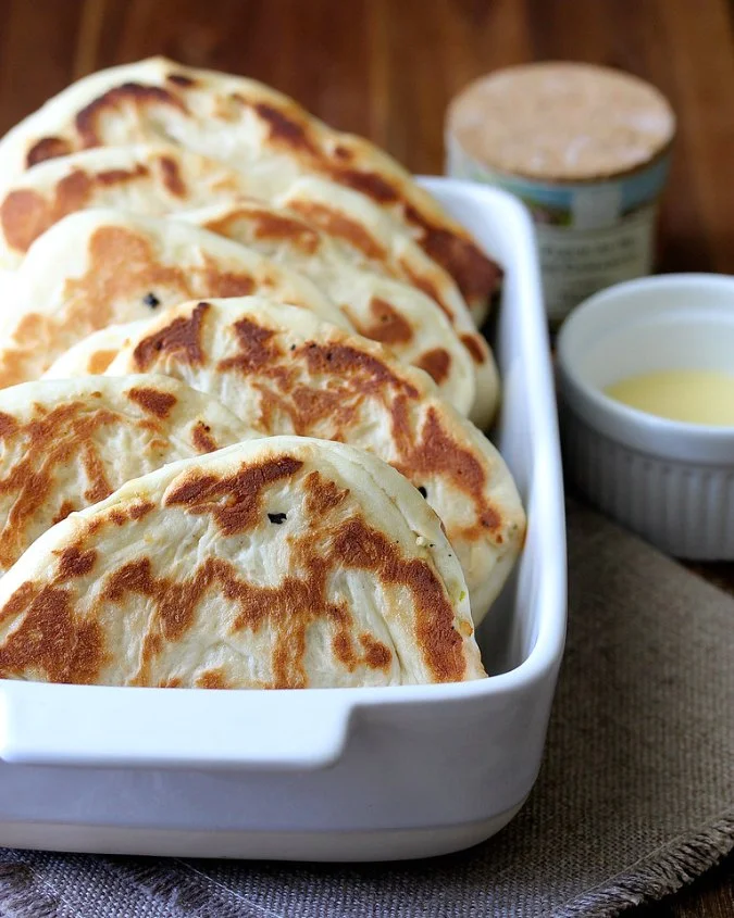 Garlic Naan with Green Chiles | Karen's Kitchen Stories