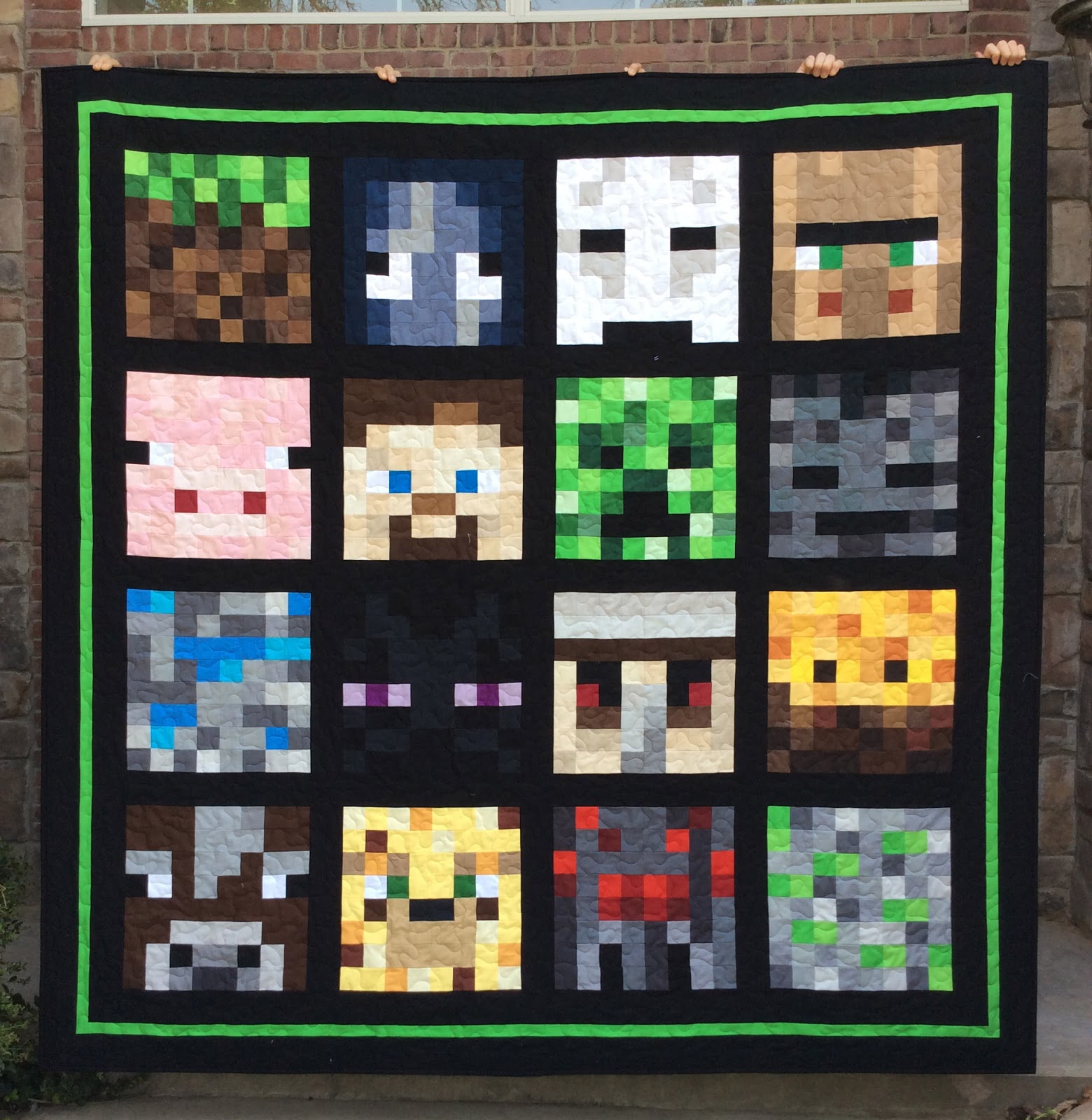 The Fleming's Nine: Full Size Minecraft with Diamond Ore Pillow Cases