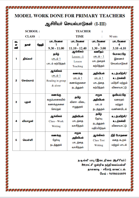 "STEPS IN NOTES OF LESSON- TAMIL & ENGLISH AND MODEL WORKDONE FOR ...