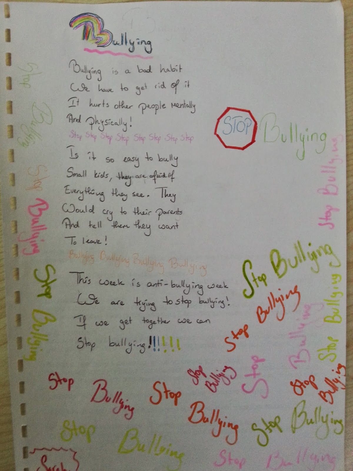 DLP8: Anti-Bullying week Posters and poems.