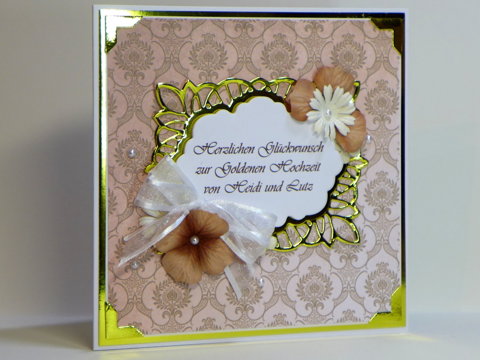 Simones Karten-Ecke: Karte zur Goldenen Hochzeit / Card for a Golden ...