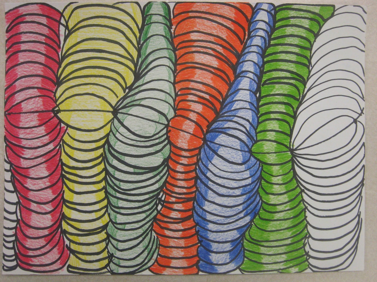 Miss Young's Art Room: 3D Line Design with 5th Grade