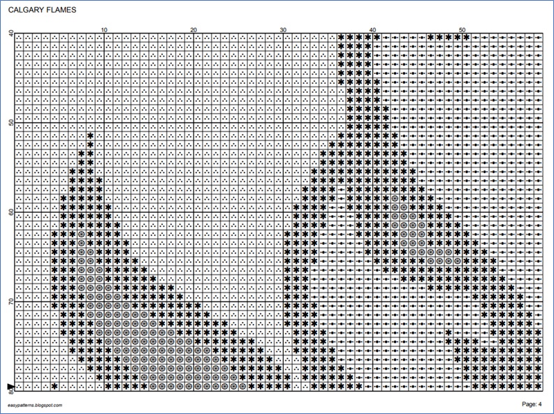 EASY PATTERNS: Calgary Flames cross-stitch pattern