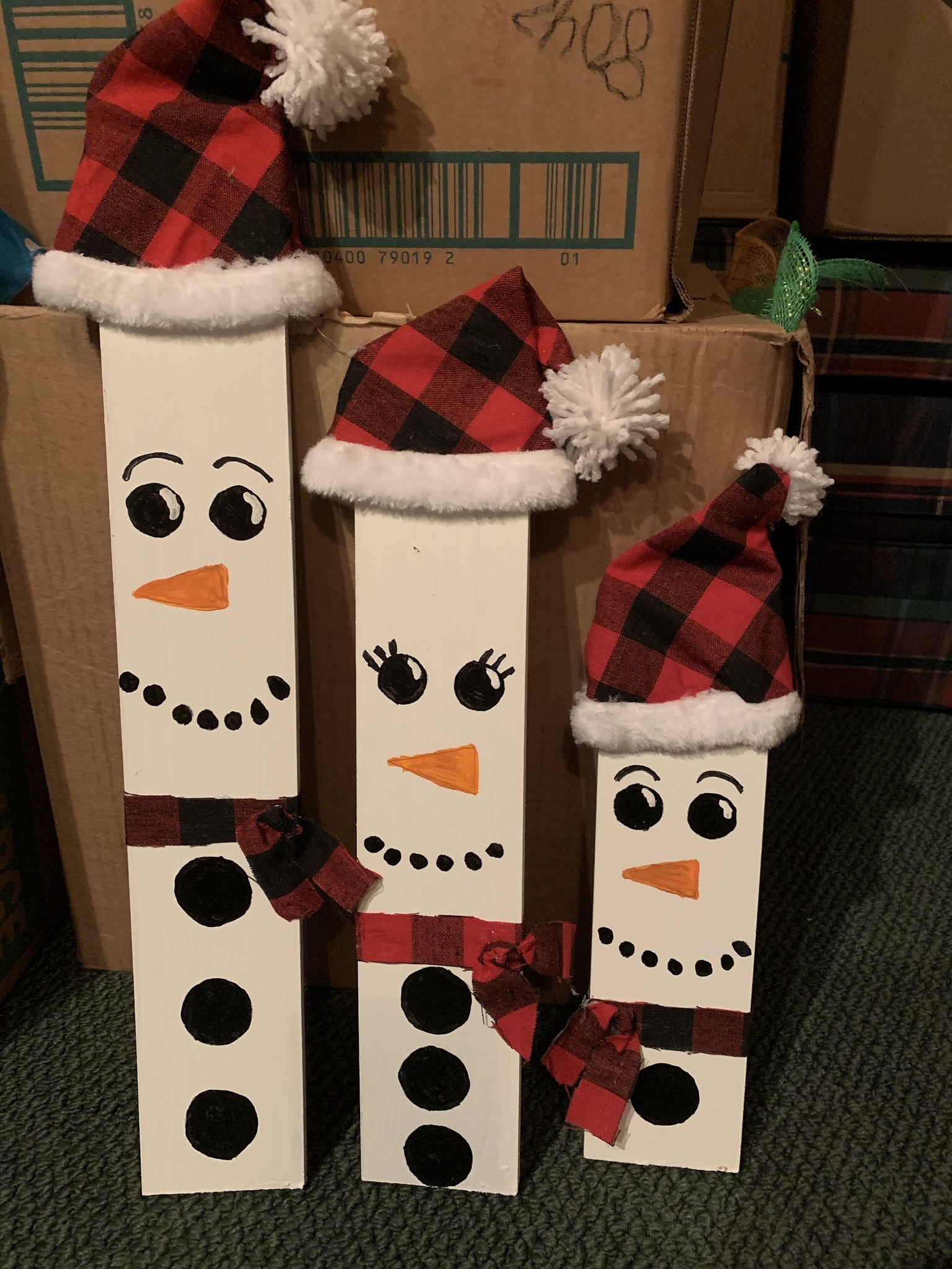 The Perfect Stitch...: Rustic Snowman Trio