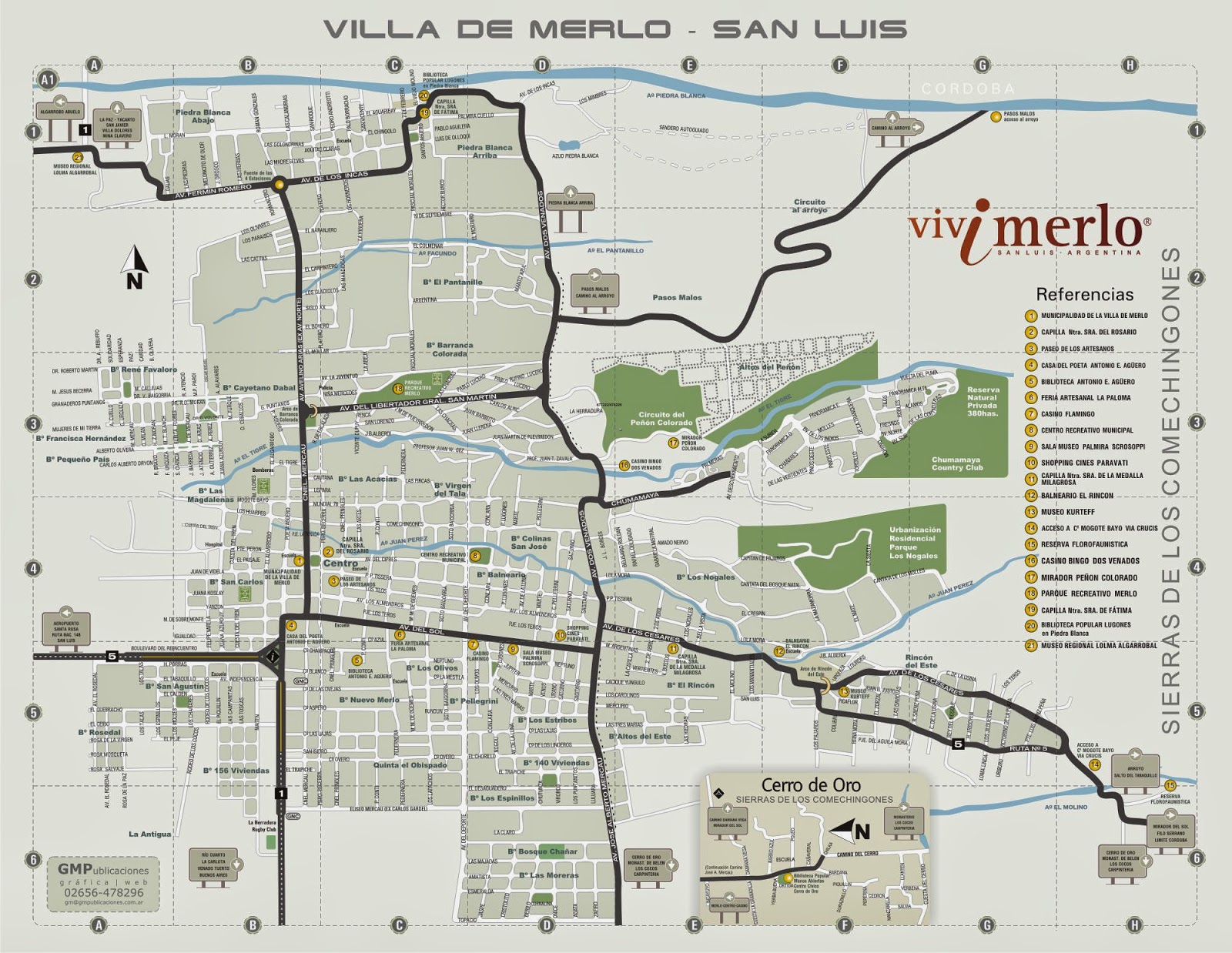 Mapa de Merlo – Villa de Merlo
