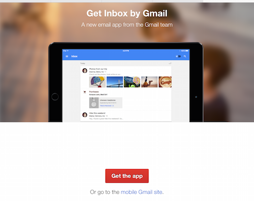 Gmail's Mobile Site Promotes Inbox App