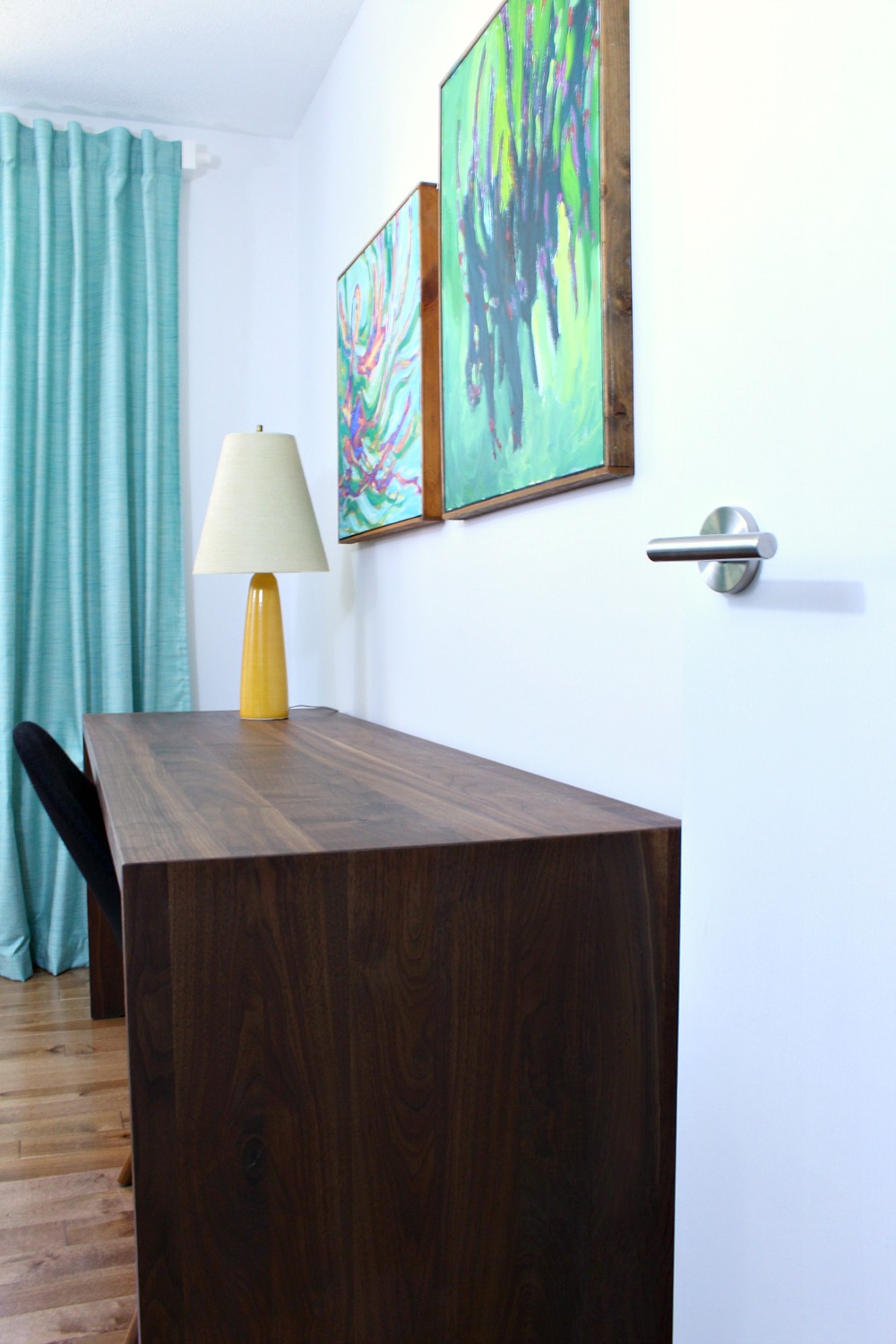 Solid Walnut DIY Waterfall Desk for Two | Dans le Lakehouse