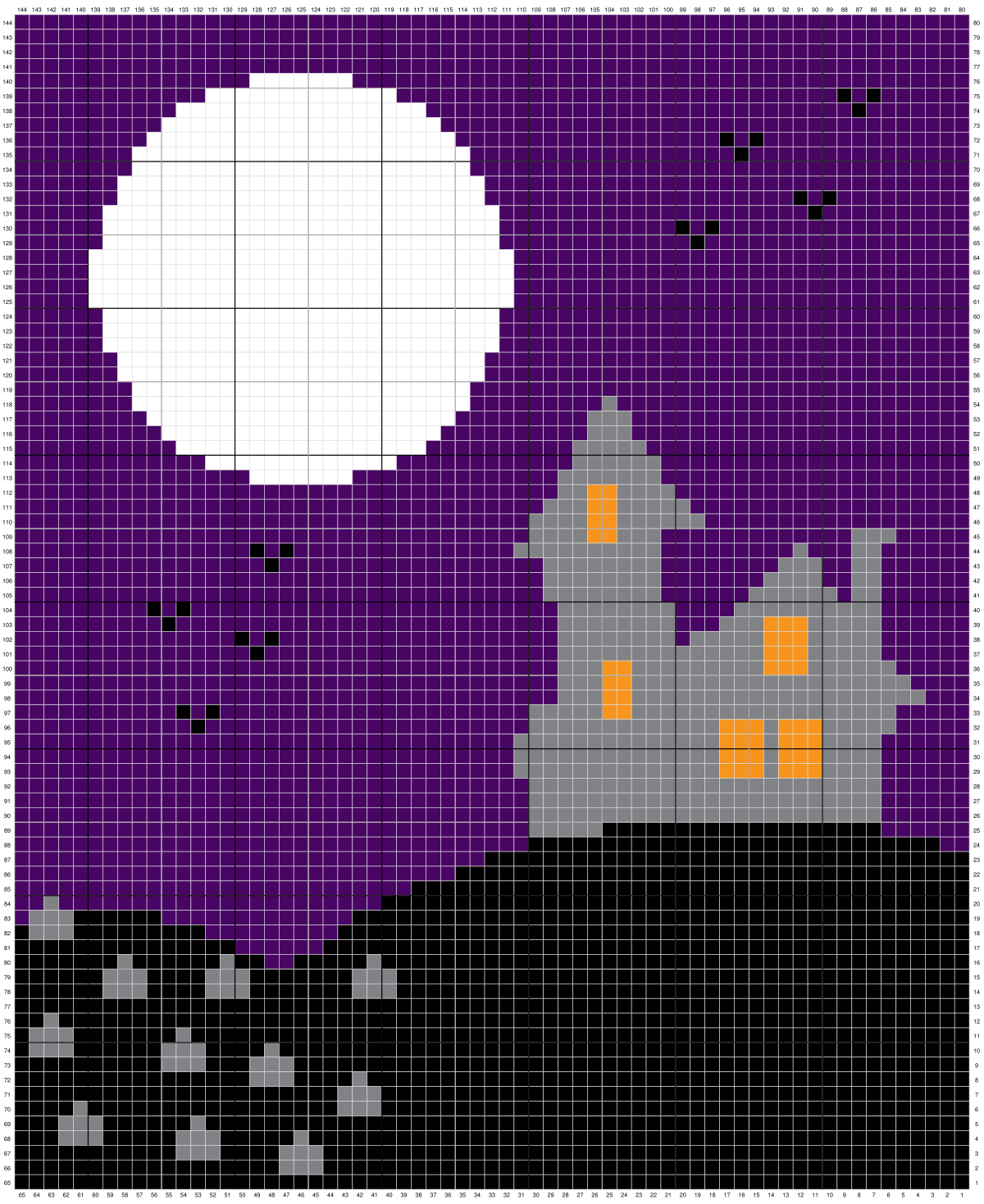Living the Craft Life: Halloween Haunted House C2C Blanket - FREE GRAPH
