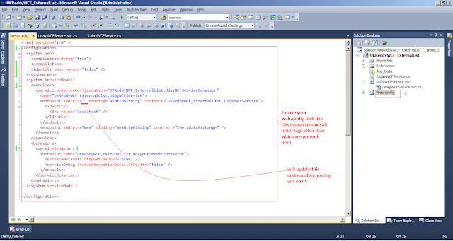 Ukreddy Sharepoint Journey How To Create Deploy Wcf Service And Create External List Using Wcf