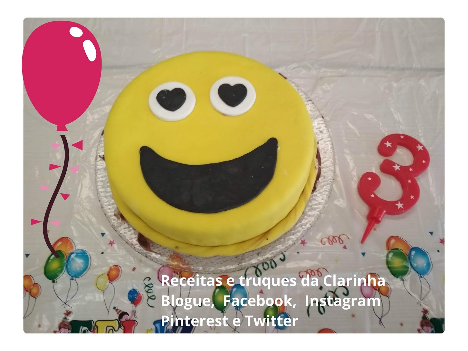 Receitas e Truques da Clarinha: Bolo Emoji (bolo de chocolate sem ovos)
