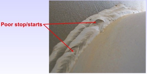 Integrated Weld Defect: Poor stop-start