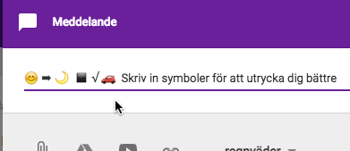 Infoga symboler 🙂 och gör din text lite roligare