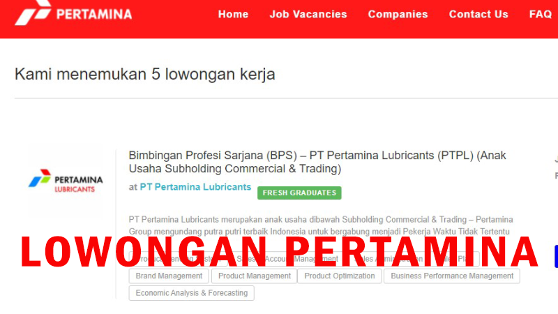 Rekrutmen BPS Pertamina Group 2021 - Warung FAZRY