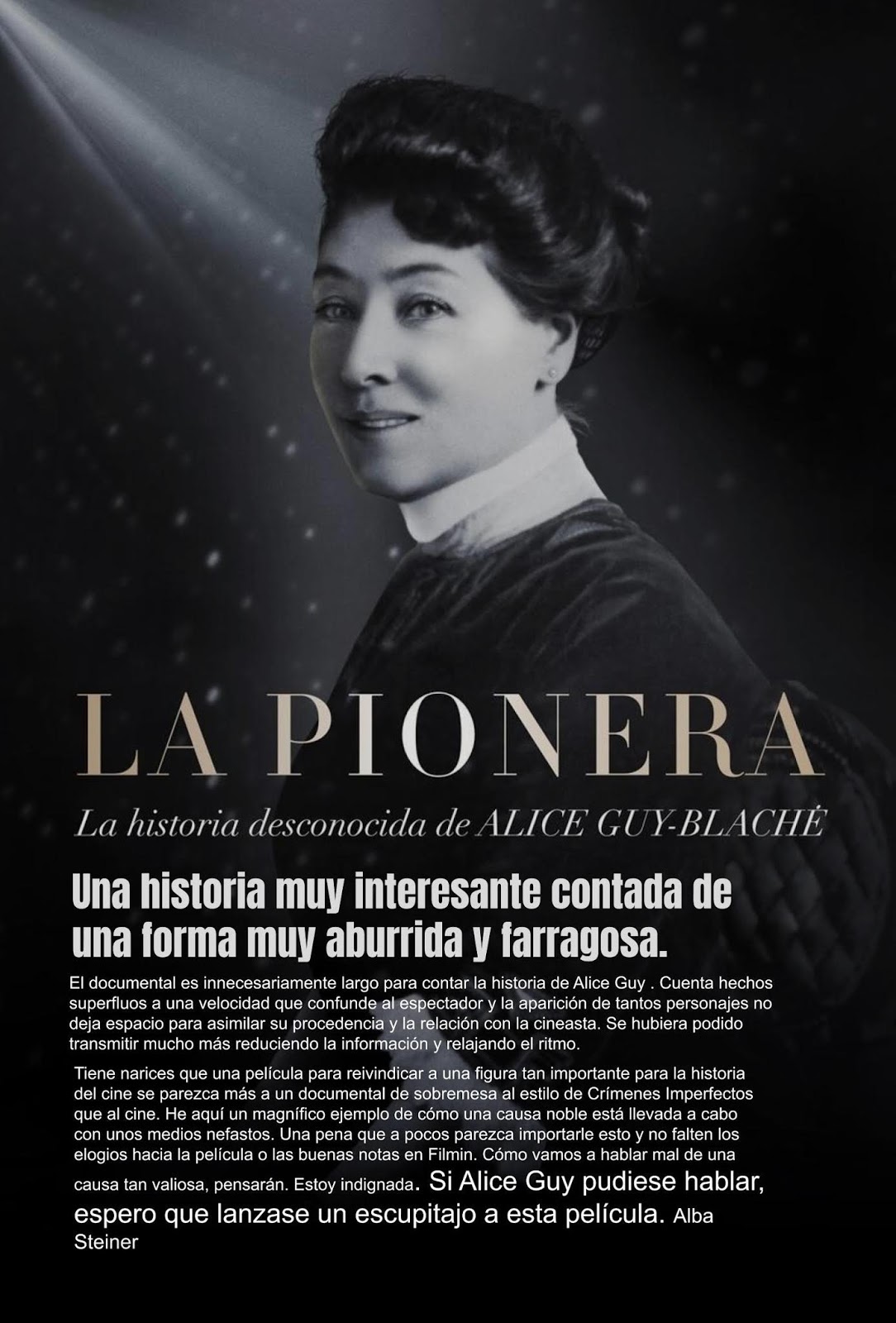 Be Natural** original story of Alice Guy Blaché by herself with Blanche ...