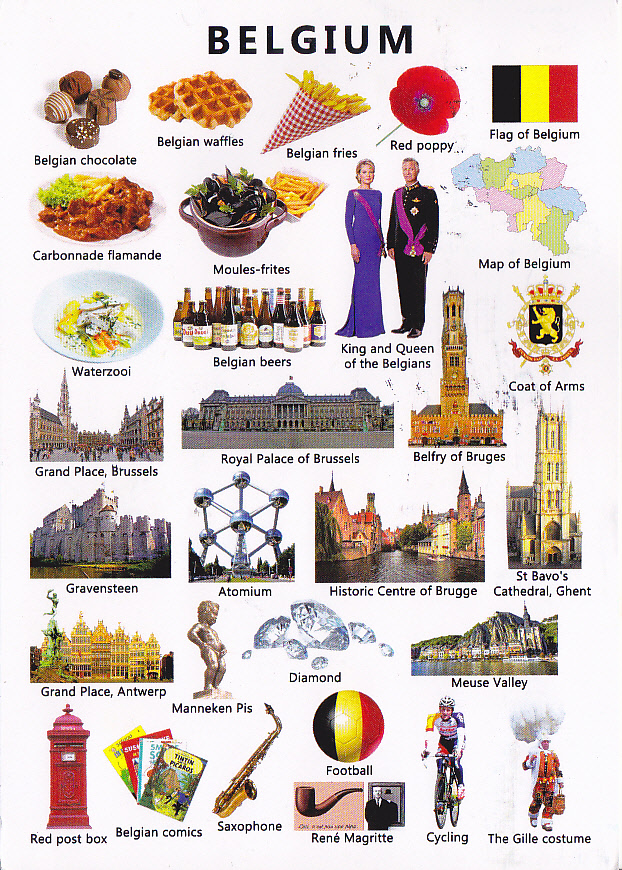 Postcard A La Carte: Belgium - Icons of Belgium