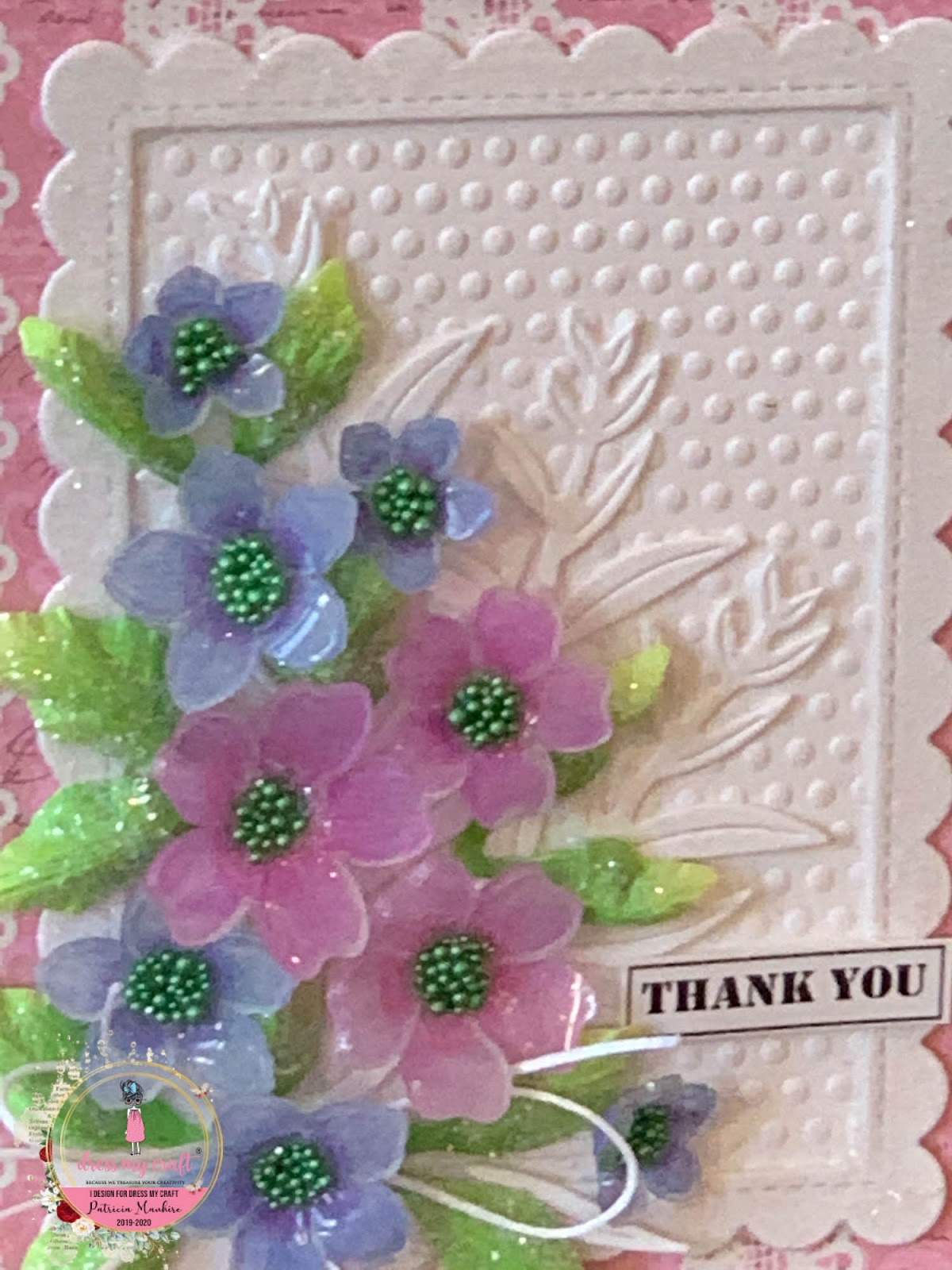 Dress My Craft: Shrink Pink Flowers on Cards